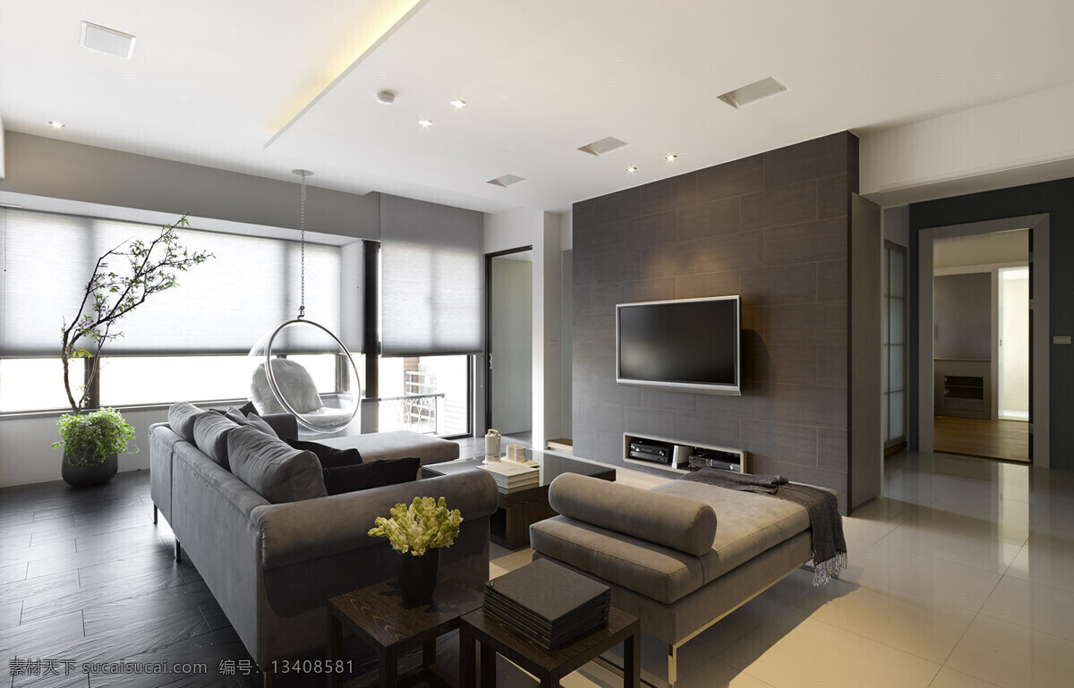 简约客厅方形玻璃茶几装修效果图素材图片下载-素材编号13408581-素材天下图库