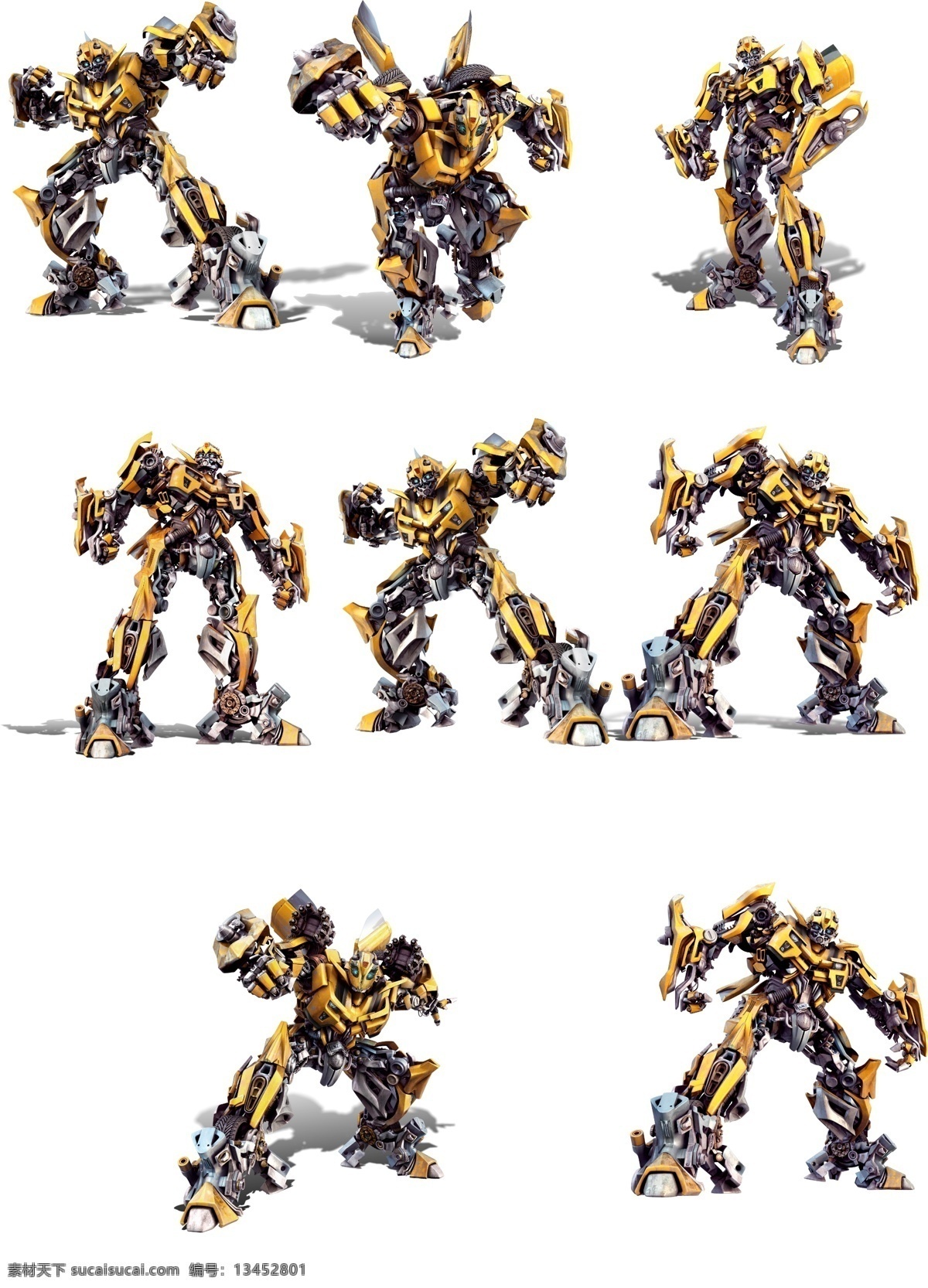 变形金刚大黄蜂动态集锦素材图片下载-素材编号13452801-素材天下图库